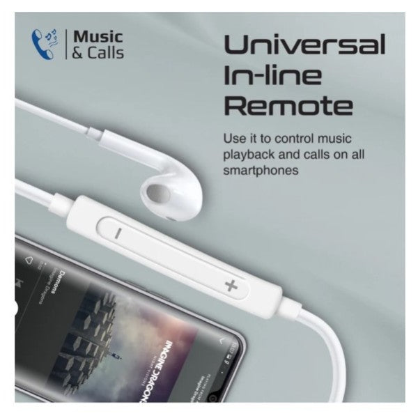 Buy Dynamic In-Ear Wired Mono Earphone with USB-C Connector - White in ...