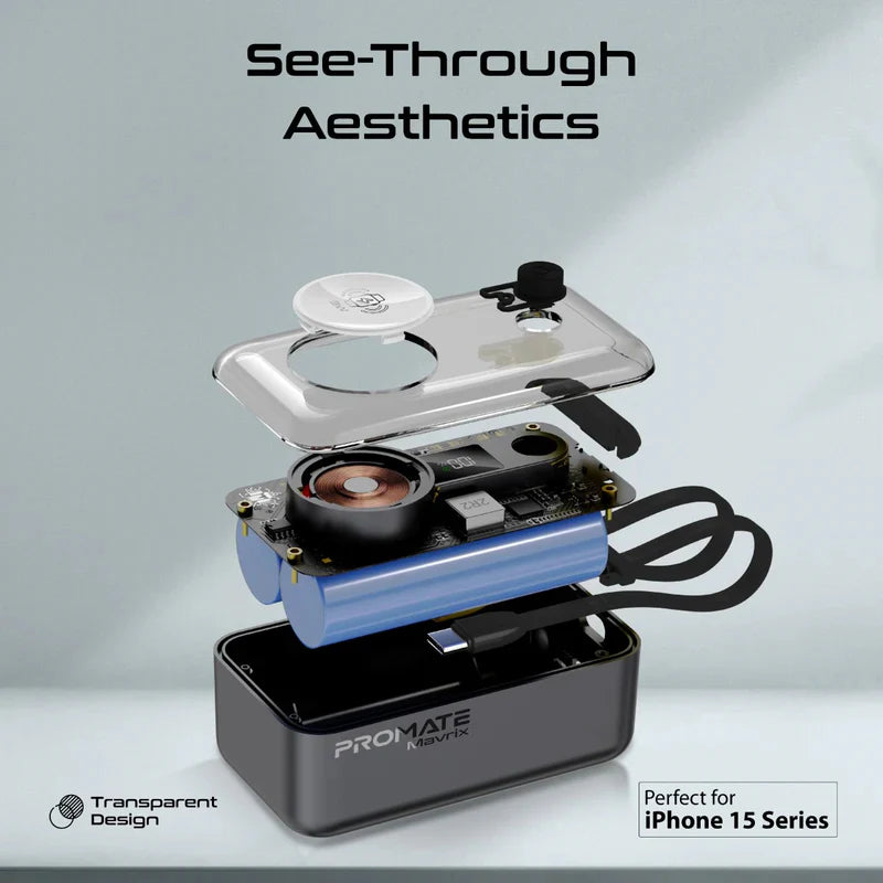 Buy PROMATE Mavrix Power Bank with Built-In USB-C & Lightning Cable ...