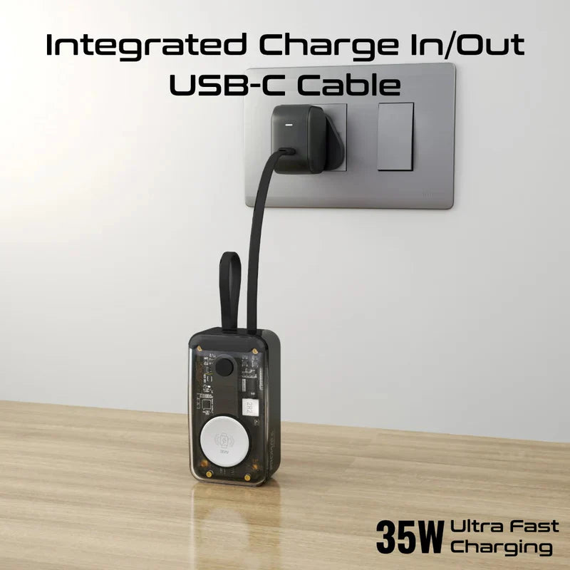 Buy PROMATE Mavrix Power Bank with Built-In USB-C & Lightning Cable ...