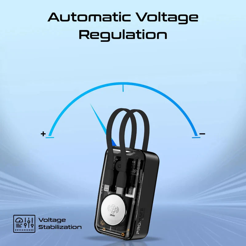 Buy PROMATE Mavrix Power Bank with Built-In USB-C & Lightning Cable ...